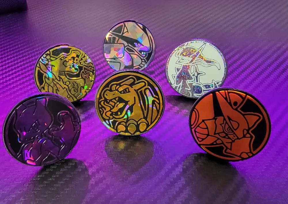 Pokemon Coin Stand - Low Profile Perfect Fit - Free 3D Print Model ...