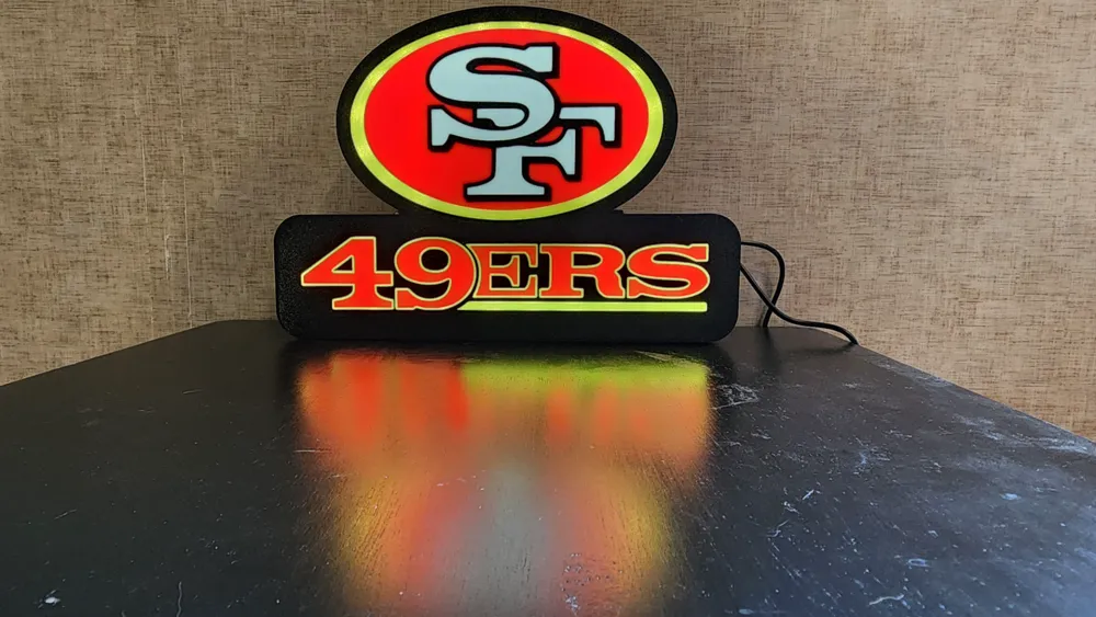 San Francisco 49ers LED Light Box (Updated) by MayHem - MakerWorld
