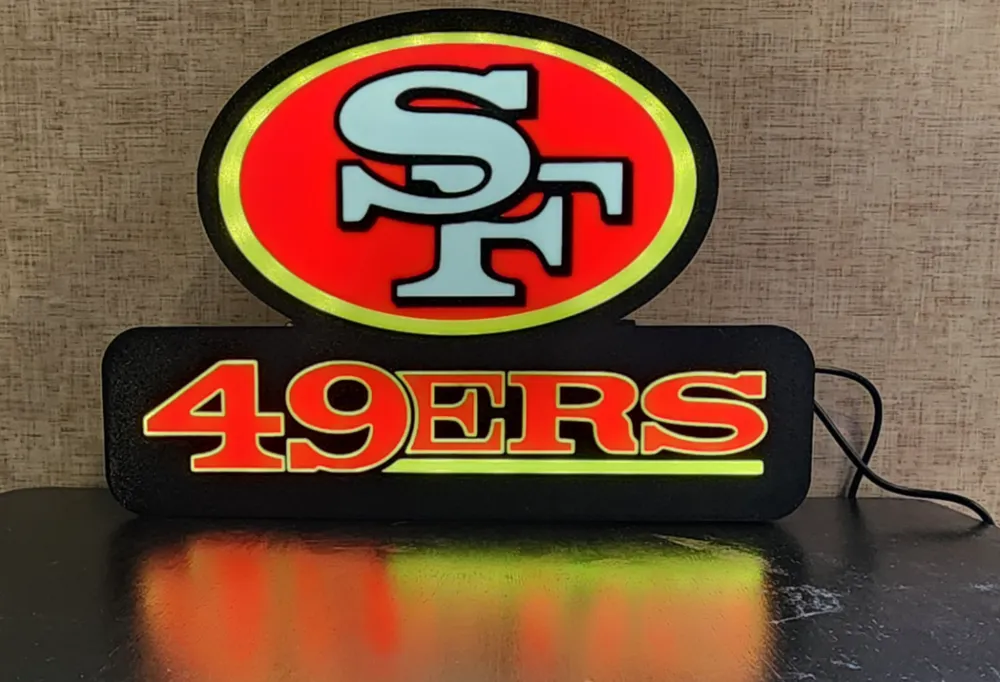 San Francisco 49ers LED Light Box by MayHem - MakerWorld