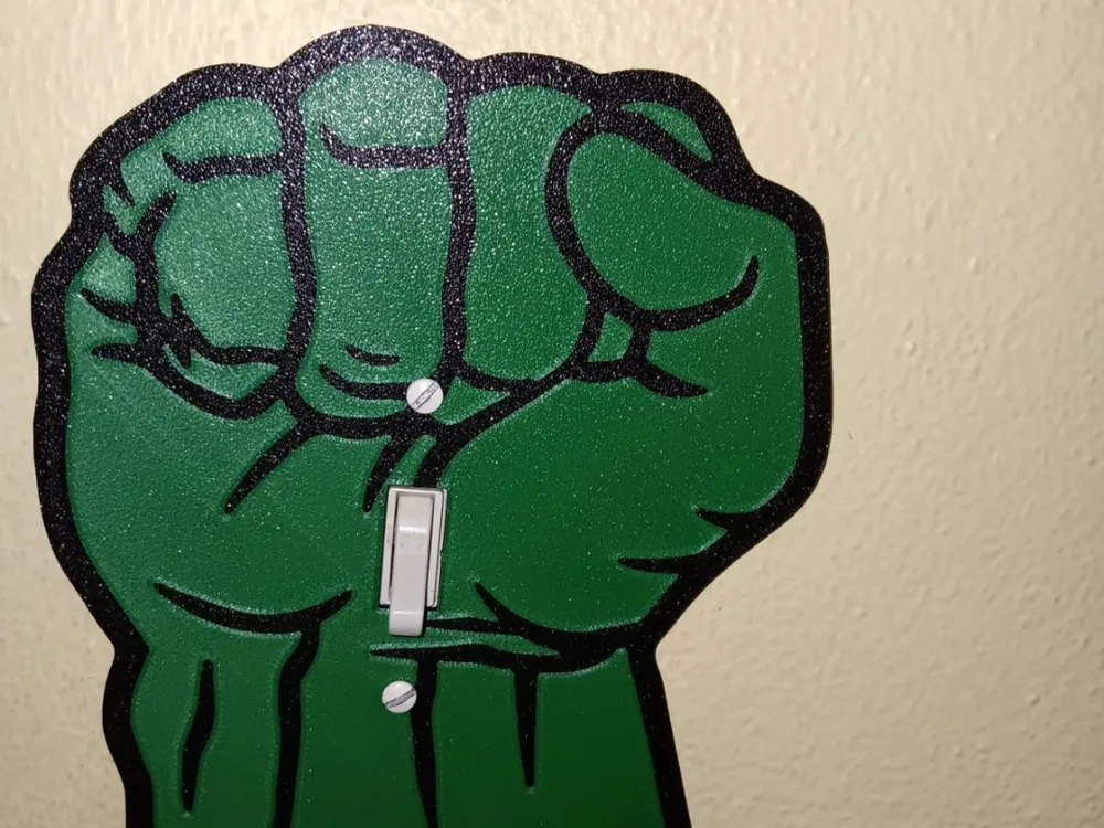 Hulk Hand Light Switch Cover - Free 3D Print Model - MakerWorld