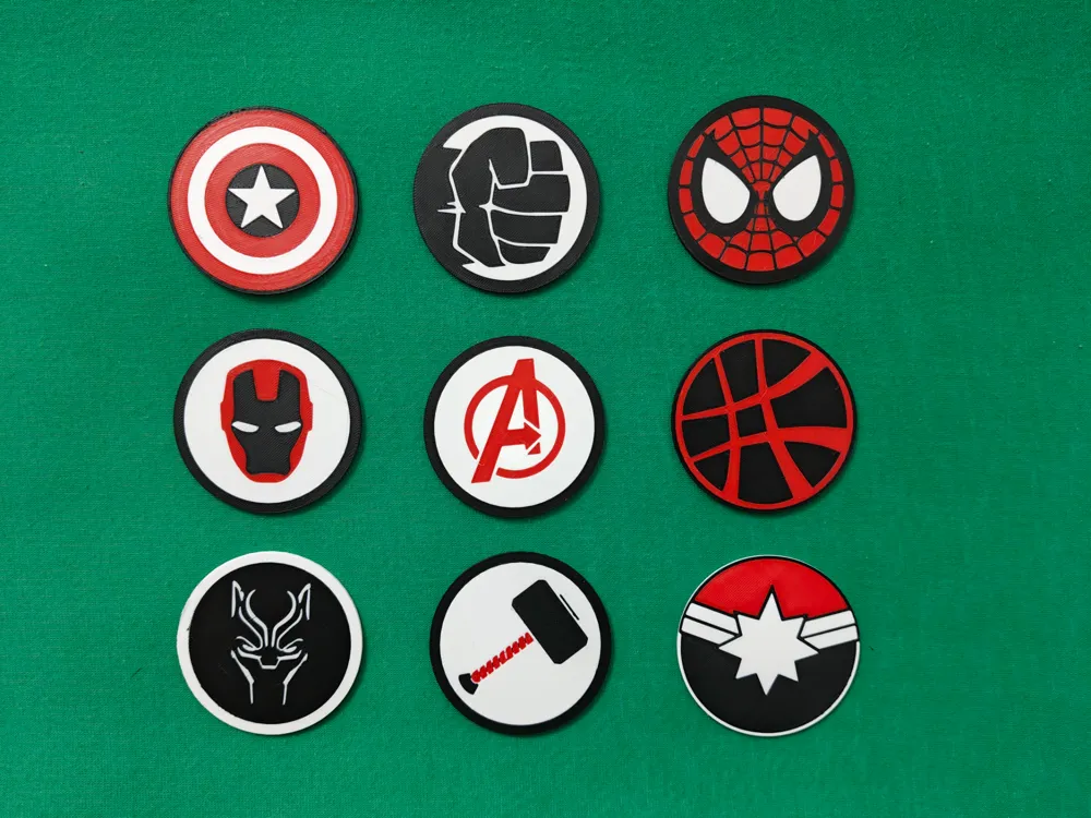 Avengers Coasters - Free 3D Print Model - MakerWorld