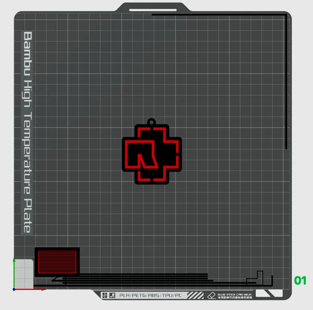 Rammstein Keychain -No AMS Needed by Lilac Rage - MakerWorld