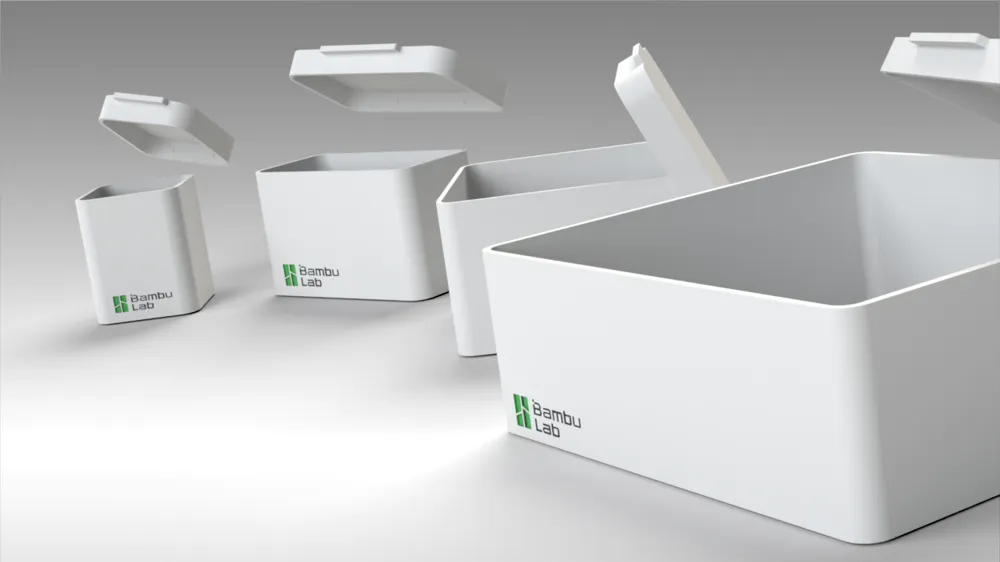 Simple Storage Bin Containers Various Sizes & Lids by 3D Print Masters ...