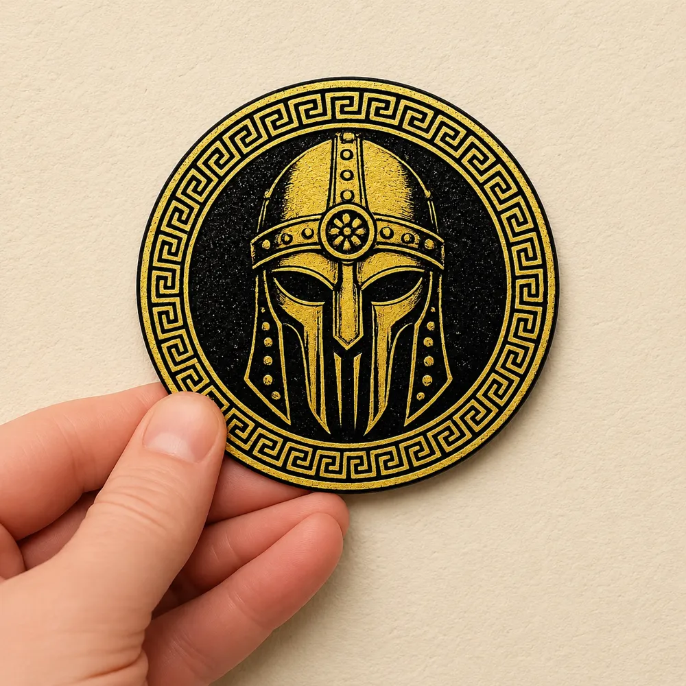 Immortals Helmet Coaster - Free 3D Print Model - MakerWorld