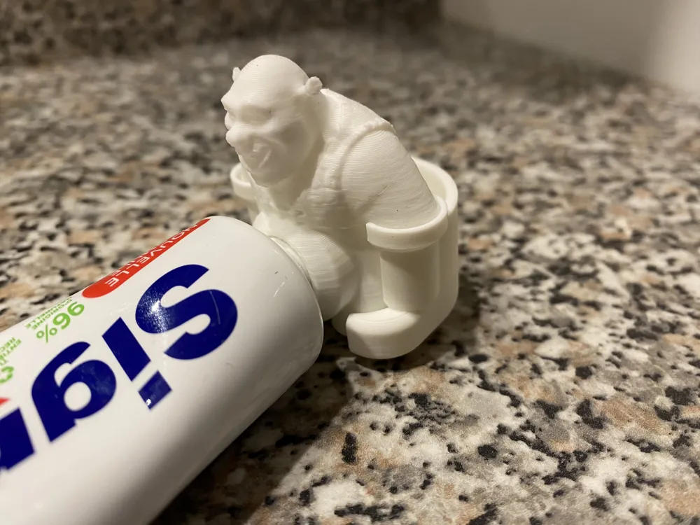 Shrek toothpaste cap with his throne by eric38 MakerWorld: Download ...