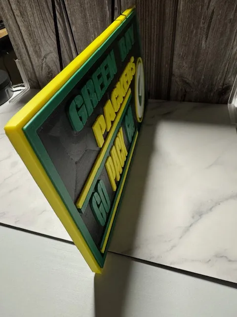 Green Bay Packers 3D Wall Sign – Multi-Color by Next Layer Creations ...