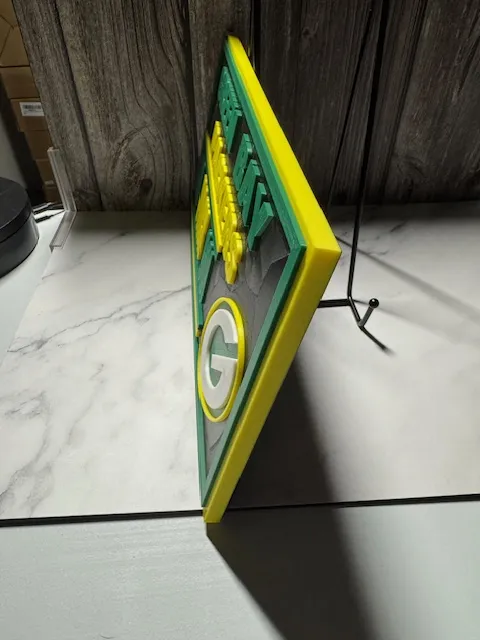 Green Bay Packers 3D Wall Sign – Multi-Color by Next Layer Creations ...