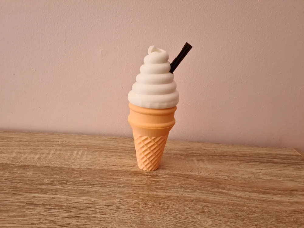 Ice Cream with flake screw top container by lryan7310 MakerWorld ...