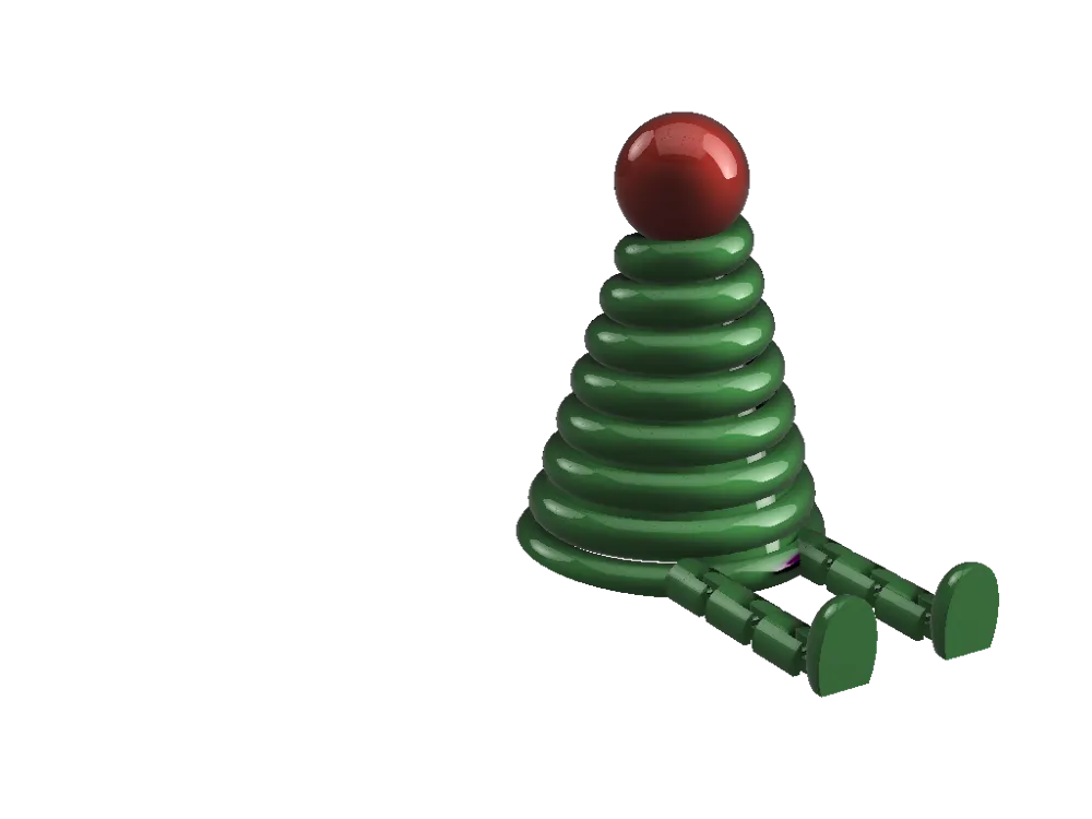 Christmas tree with flexible legs by aqua3D - MakerWorld