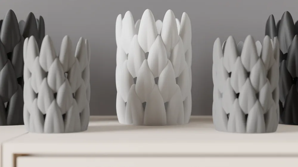 Vase with leaf style design by Abstractia Design MakerWorld: Download ...