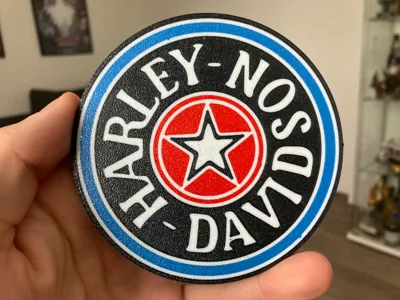 Harley-Davidson star logo coaster by jakubhroch - MakerWorld
