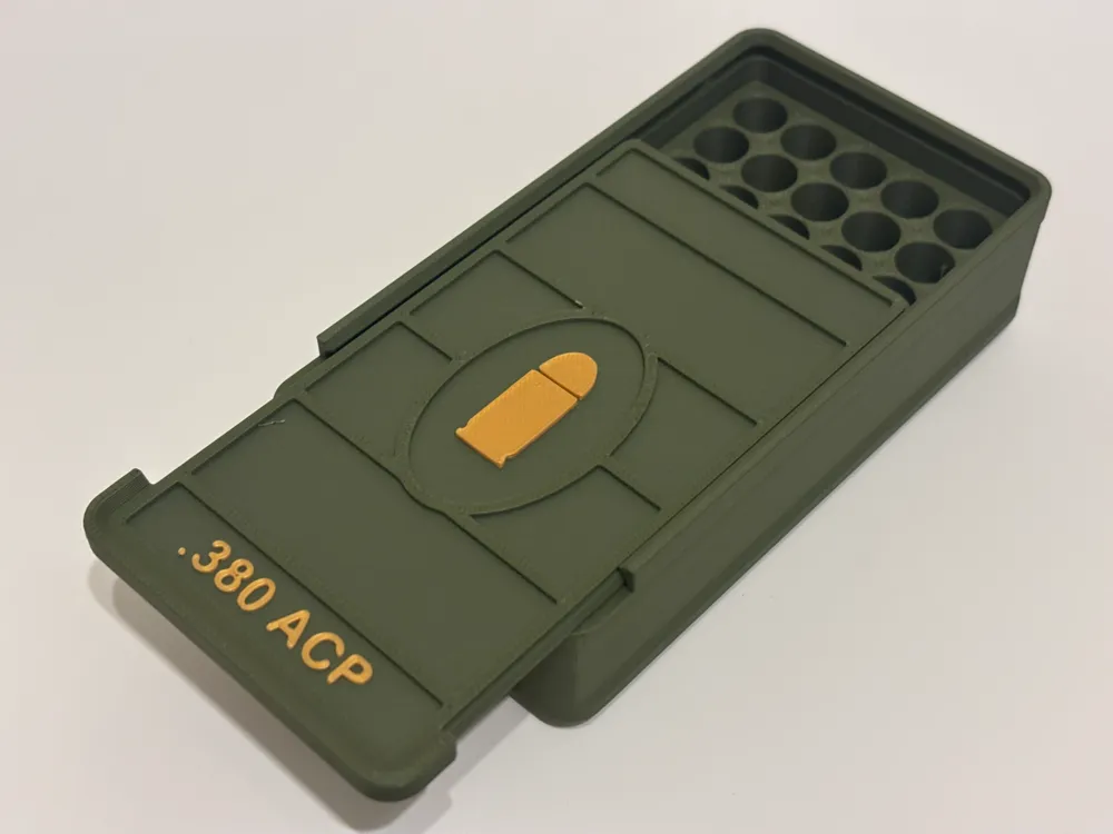 Ammo Storage Box .380 ACP 50 Rounds by Coconut MakerWorld: Download Free 3D Models