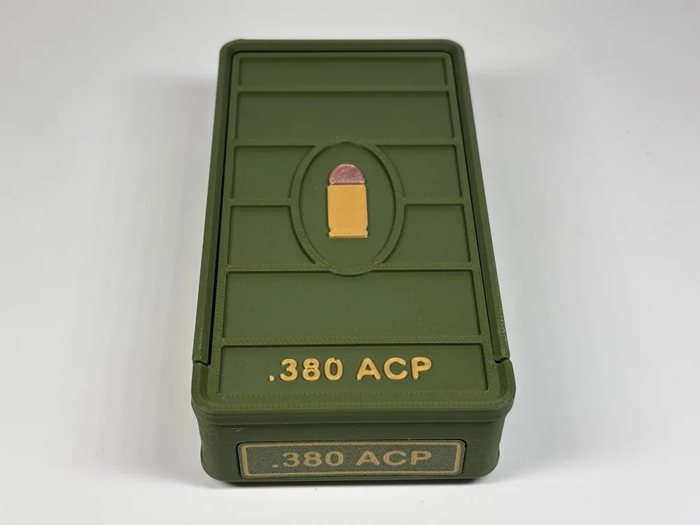 Ammo Storage Box .380 ACP 50 Rounds - Free 3D Print Model - MakerWorld