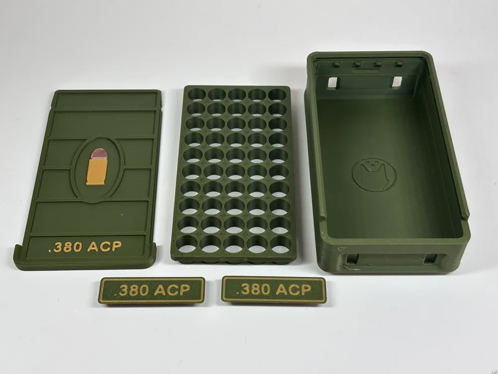 Ammo Storage Box .380 ACP 50 Rounds - Free 3D Print Model - MakerWorld