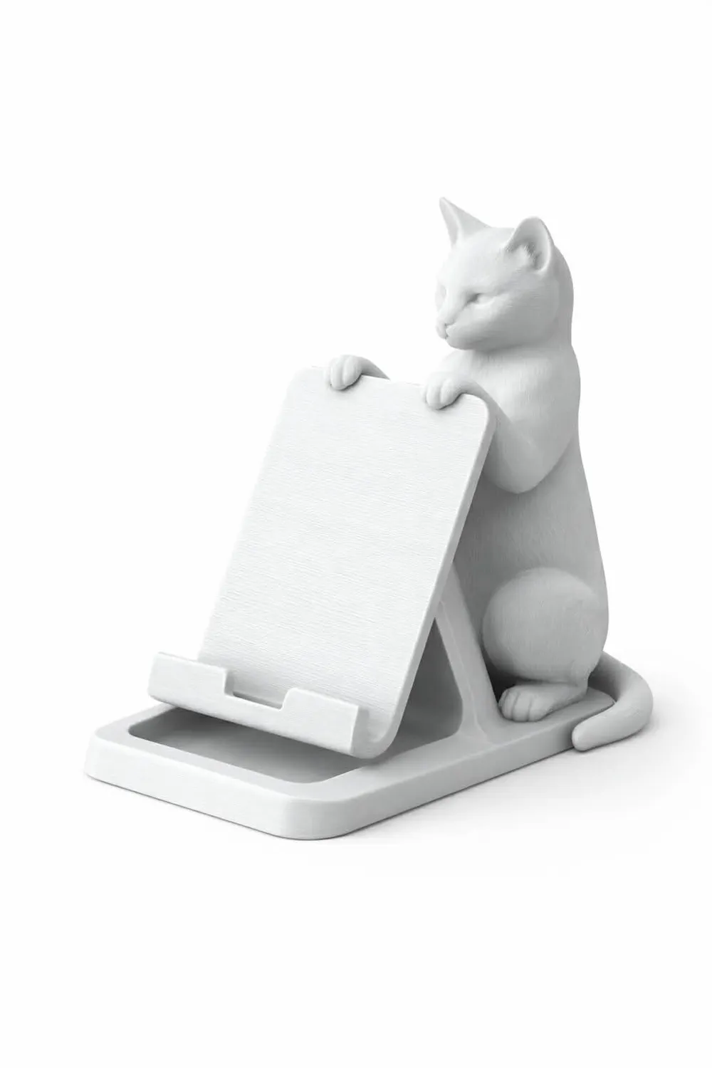 Cat Phone Stand – Cute Desk Holder for Smartphone - Free 3D Print Model ...