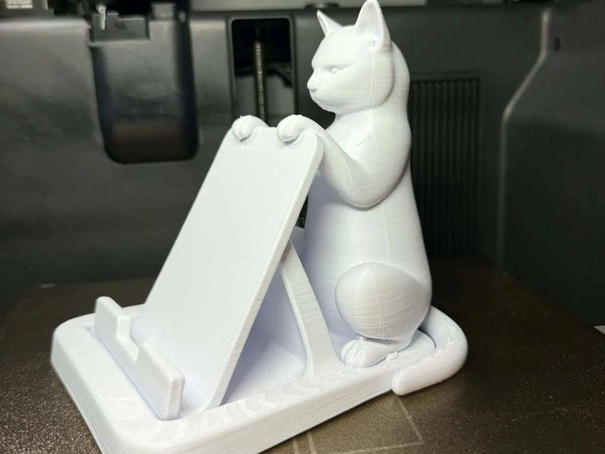 Cat Phone Stand – Cute Desk Holder for Smartphone - Free 3D Print Model ...