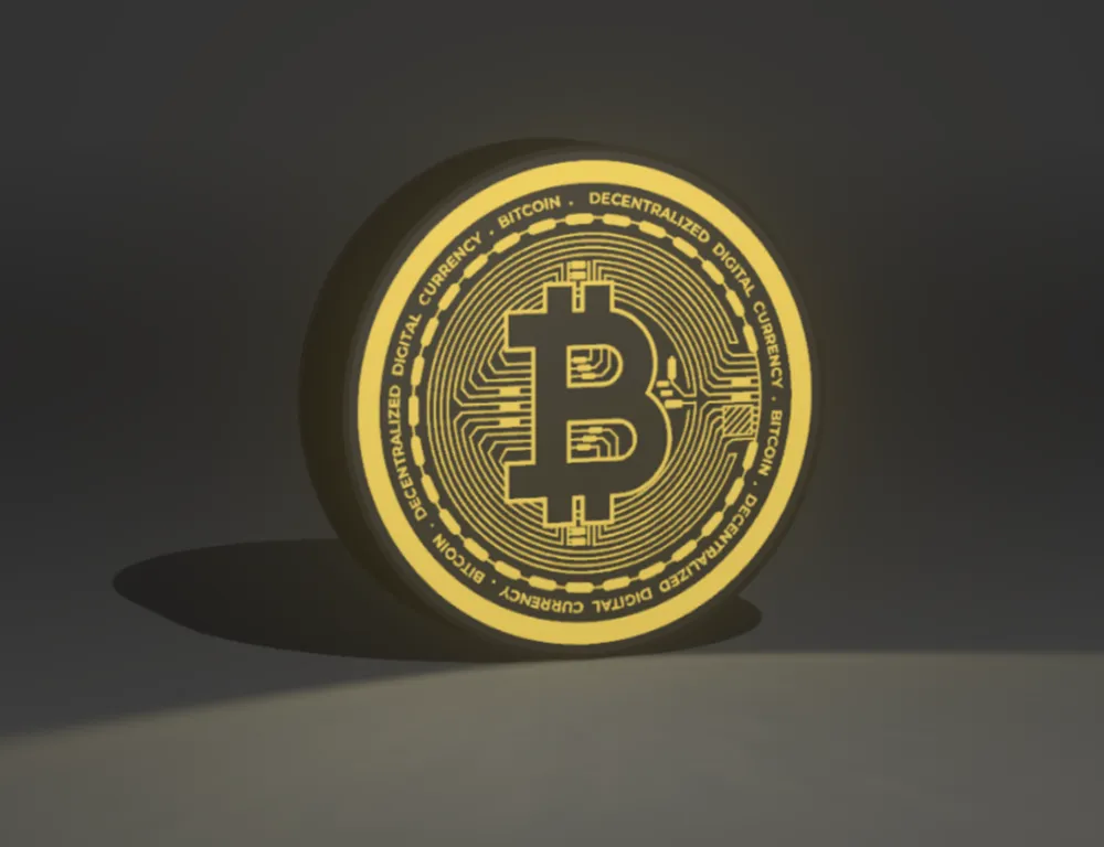 BITCOIN-LICHTKASTEN MIT STÄNDER - LED-LAMPE-KIT 001 + von PTRC ...