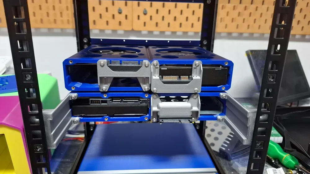 Stackable 10 Inch 1U Rack 3.5" HDD Cage by alejanson MakerWorld ...