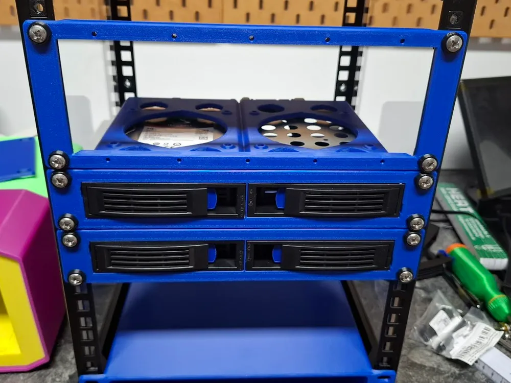 Stackable 10 Inch 1U Rack 3.5" HDD Cage by alejanson MakerWorld ...