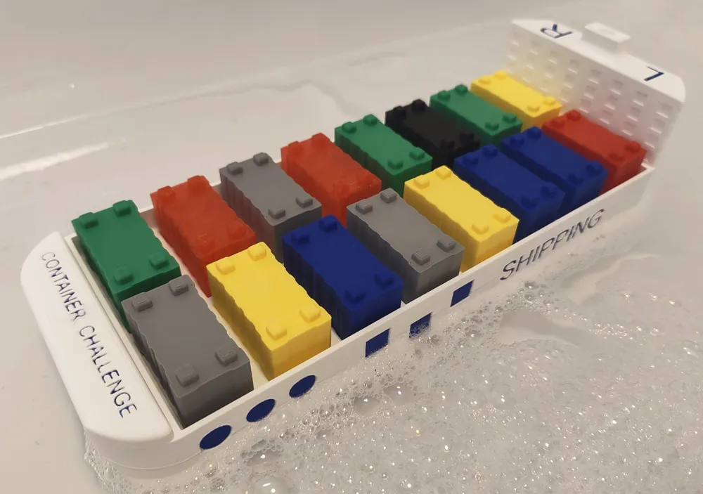 Container Challenge - Floating Cargo Ship Game - Free 3D Print Model ...