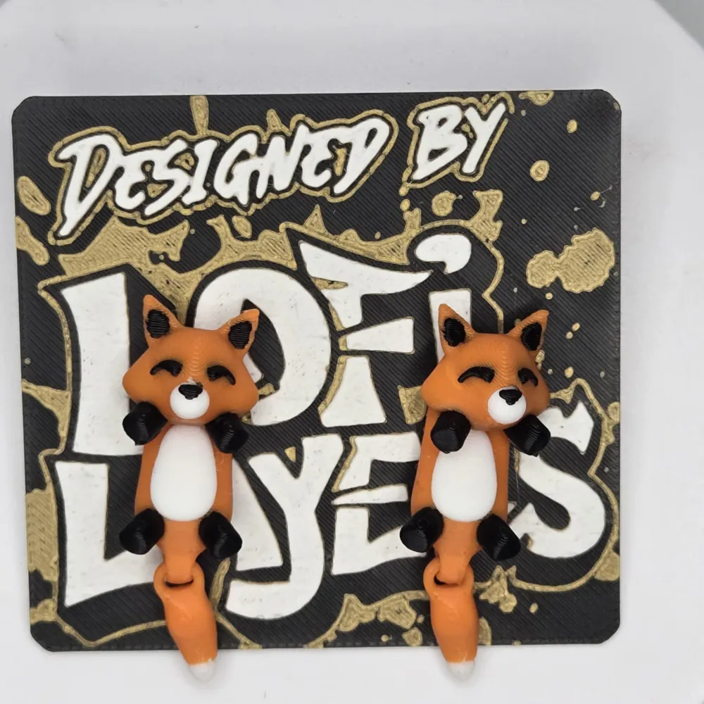 Red Fox Jumper Earrings - Free 3D Print Model - MakerWorld