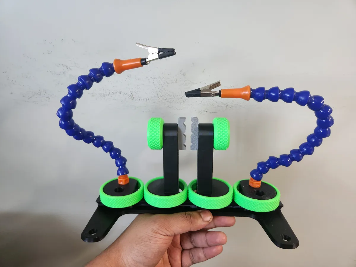 Helping Hands Addon for Adjustable PCB Holder Tool - Free 3D Print ...