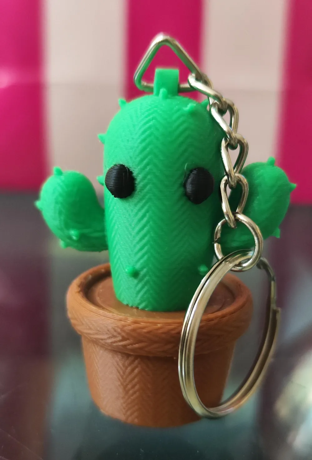 Cute Cactus Keychain–3D Printed Decorative Keyring - Free 3D Print ...