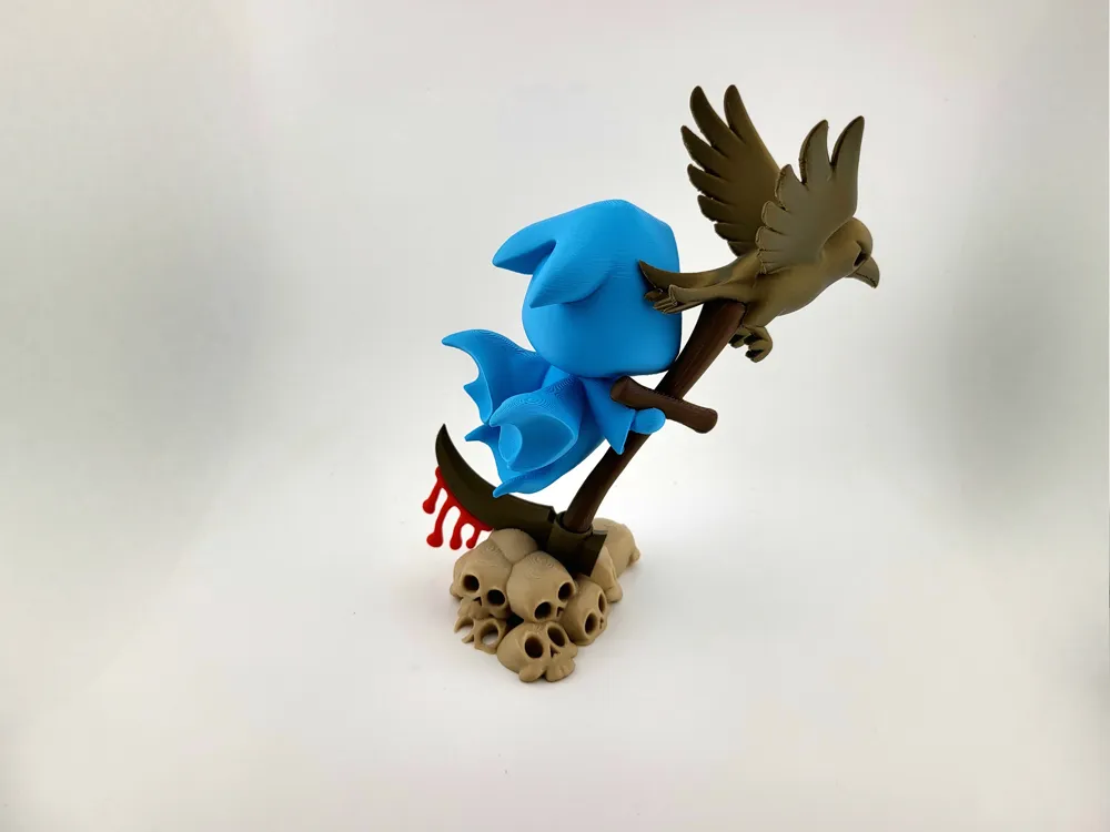 Grim Reaper with Raven and Skulls Halloween NO AMS - Free 3D Print ...