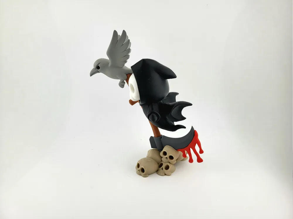 Grim Reaper with Raven and Skulls Halloween NO AMS - Free 3D Print ...