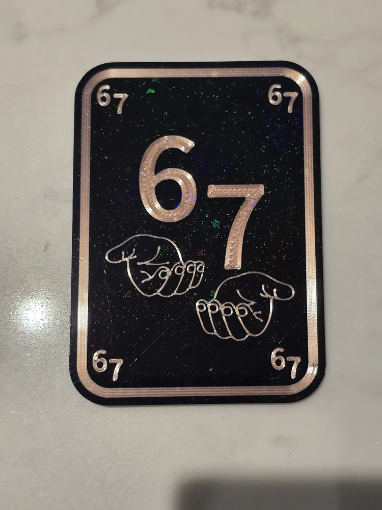 6 7 Card Six Seven - Free 3D Print Model - MakerWorld