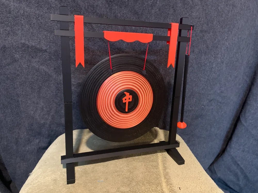 Chinese Gong with Beater (Red Dragon Edition) by 6xg4vty98s - MakerWorld