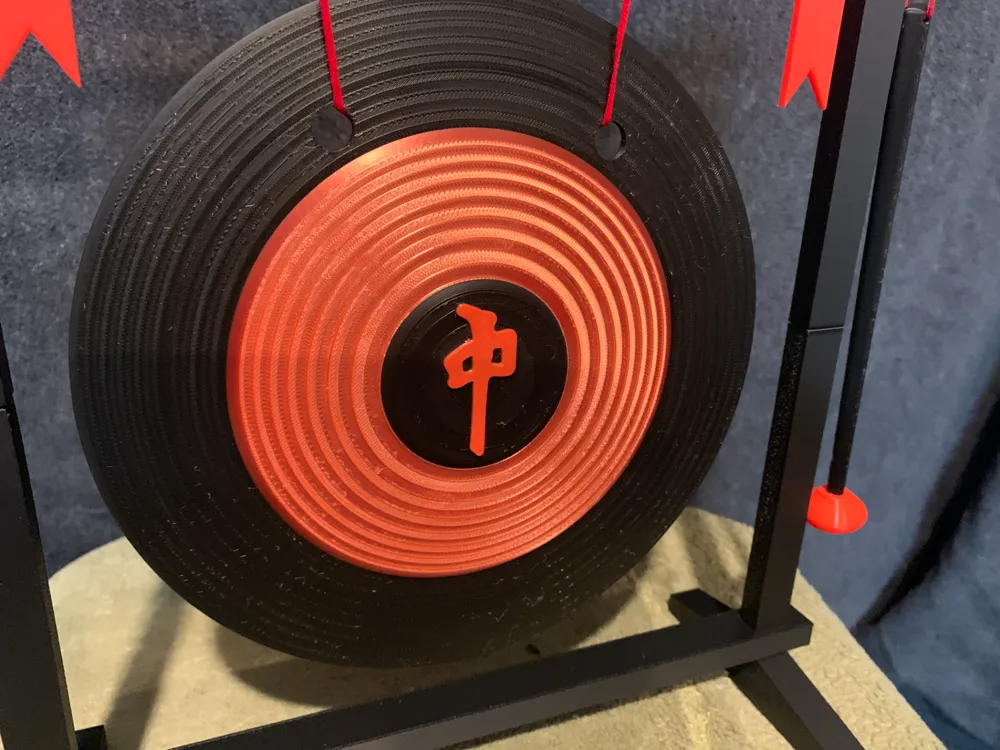 Chinese Gong with Beater (Red Dragon Edition) by 6xg4vty98s - MakerWorld