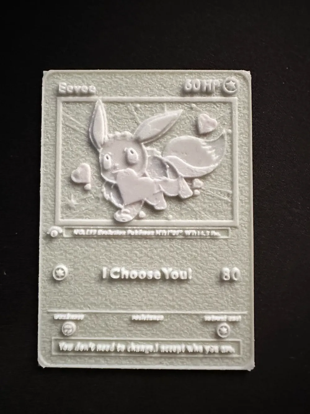 Eevee Valentines Day Pokemon Card Lithophane by thatguy08 - MakerWorld