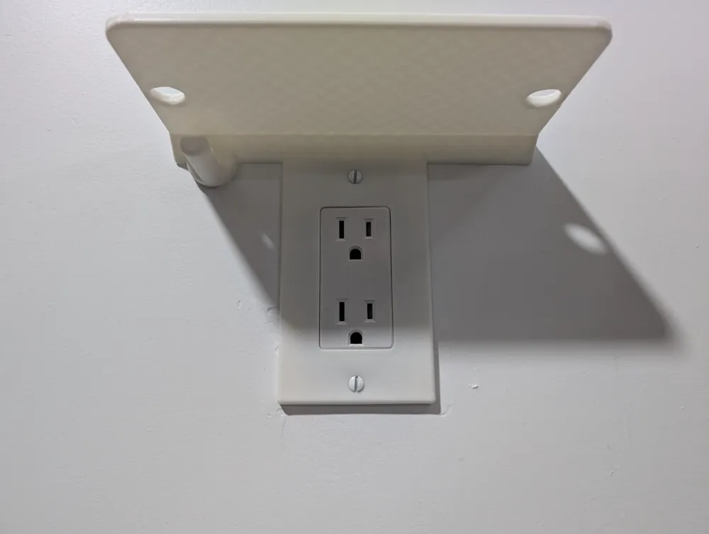Power Outlet Cover with Phone and Watch holder - Free 3D Print Model ...