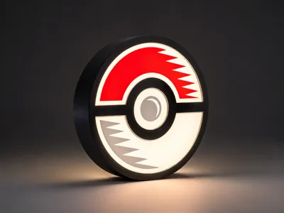 Caja de luz LED de Pokébola - Modelo de impresión 3D gratuito - MakerWorld