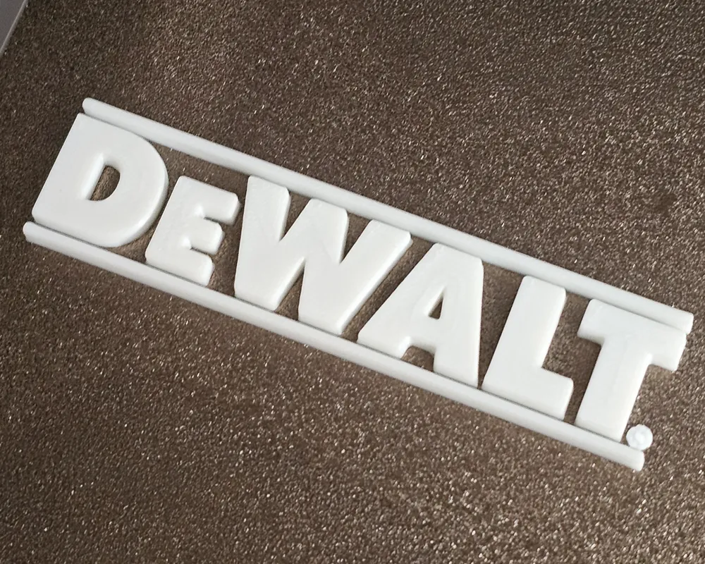 DeWalt Power Tools 3D Printed Logo - Free 3D Print Model - MakerWorld