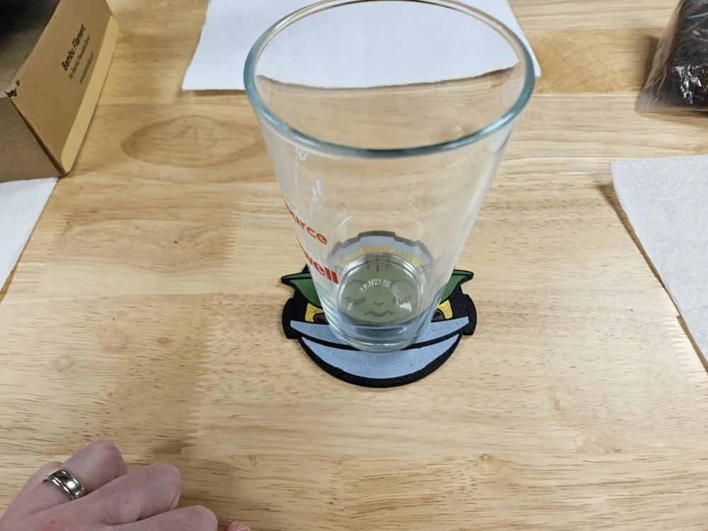 Grogu Baby Yoda from Mandalorian Star Wars Drink Coaster (Disney Emoji ...
