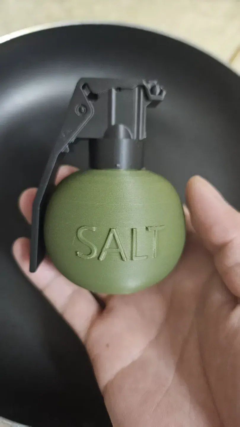 Grenade Salt Cellar by 炒面分析员 MakerWorld: Download Free 3D Models