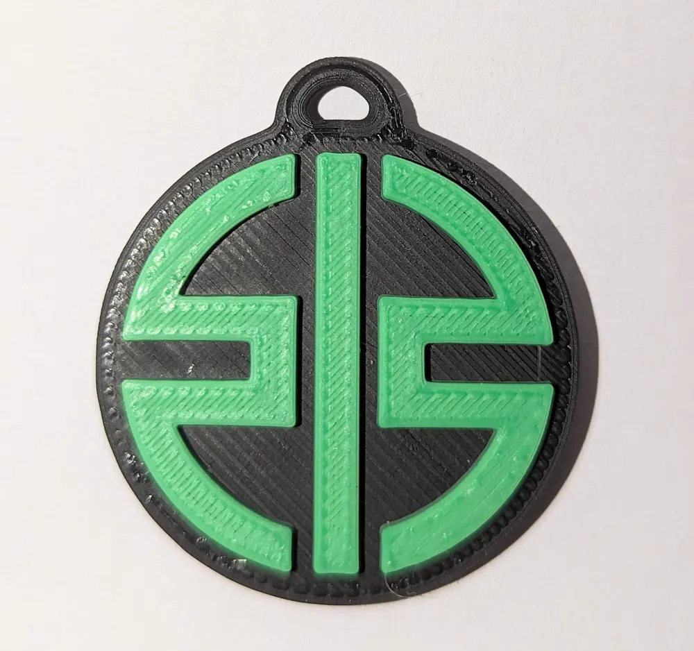 Kawasaki logo keychain by Bazzlington - MakerWorld