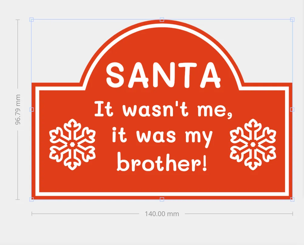 Funny Christmas Sign / Santa / Holiday Wall Art / Brother by 3D Prints ...