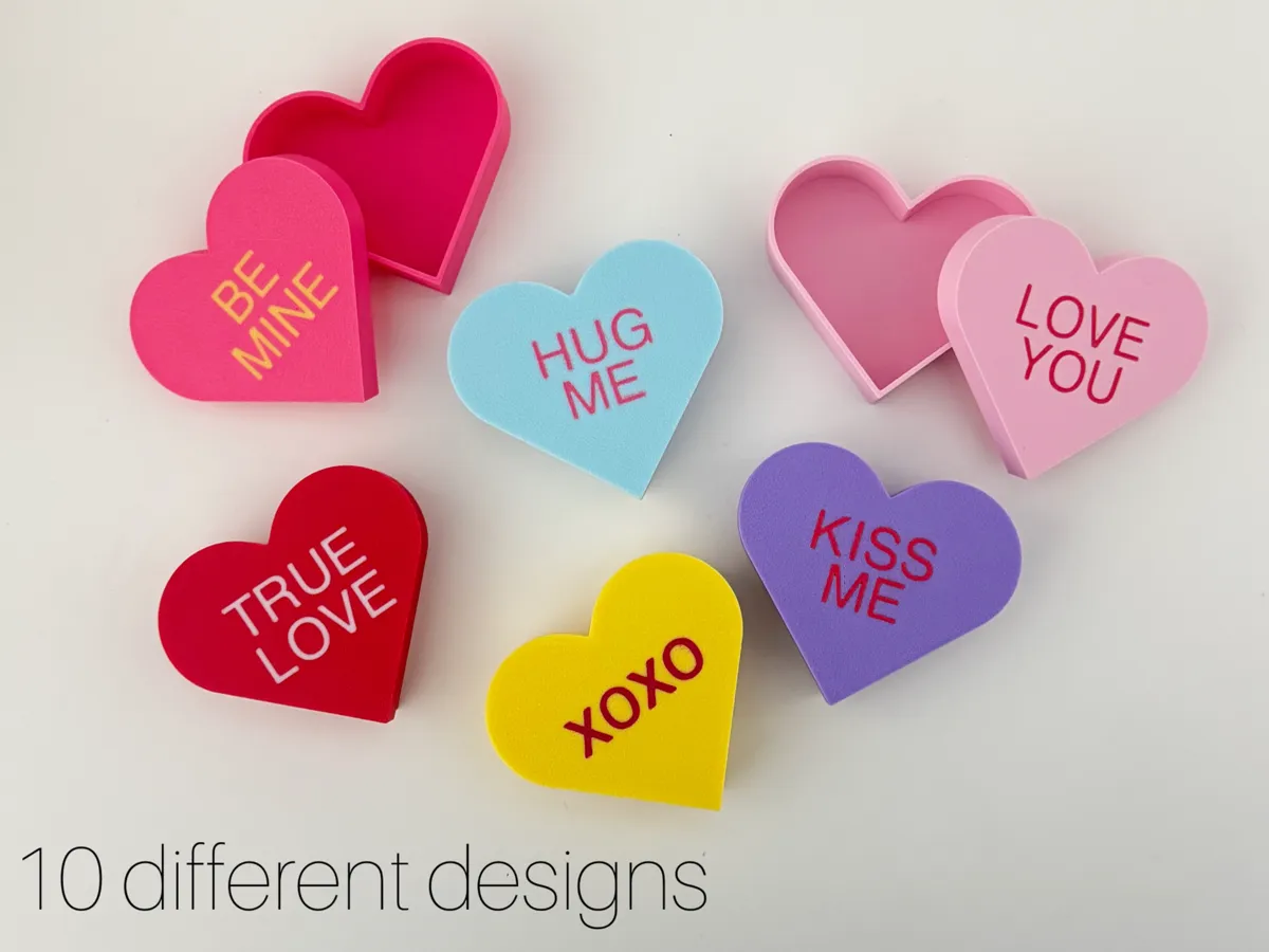 SweetTalk Heart Boxes - Free 3D Print Model - MakerWorld