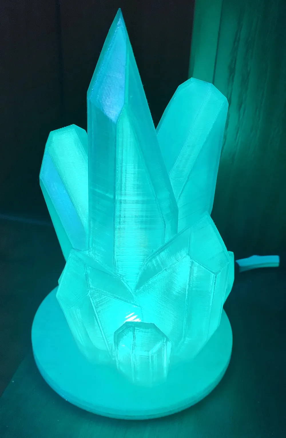 Crystal Light Diffuser + Base - Free 3D Print Model - MakerWorld