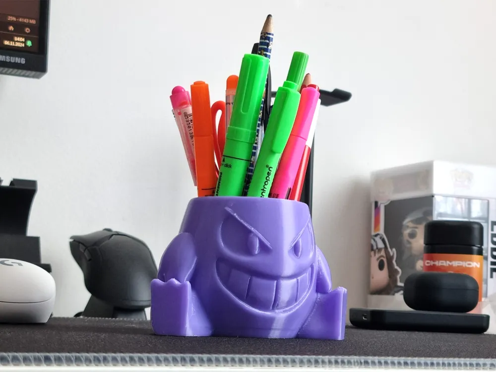 Pokemon Gengar Pen Holder - Free 3D Print Model - MakerWorld