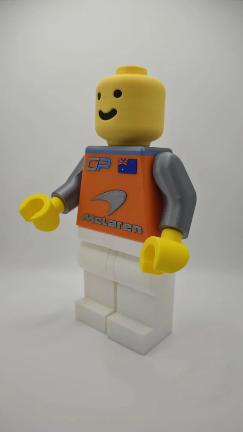 F1 Brick Man - Oscar Piastri (500%) - Free 3D Print Model - MakerWorld