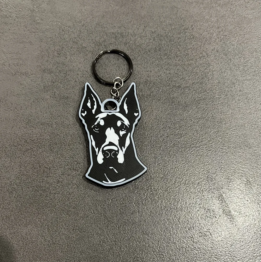 Doberman keychain - Free 3D Print Model - MakerWorld