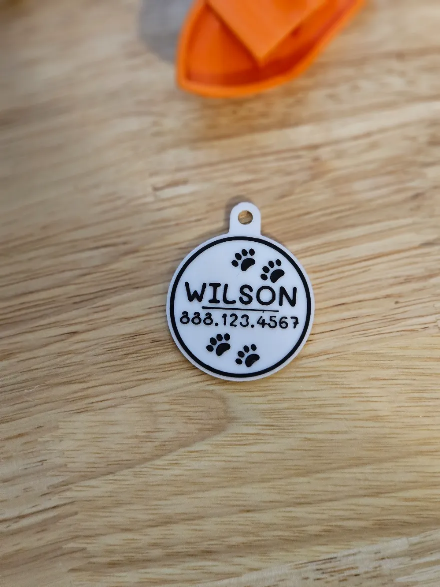 Pet Tag With Name And Phone - Free 3D Print Model - MakerWorld