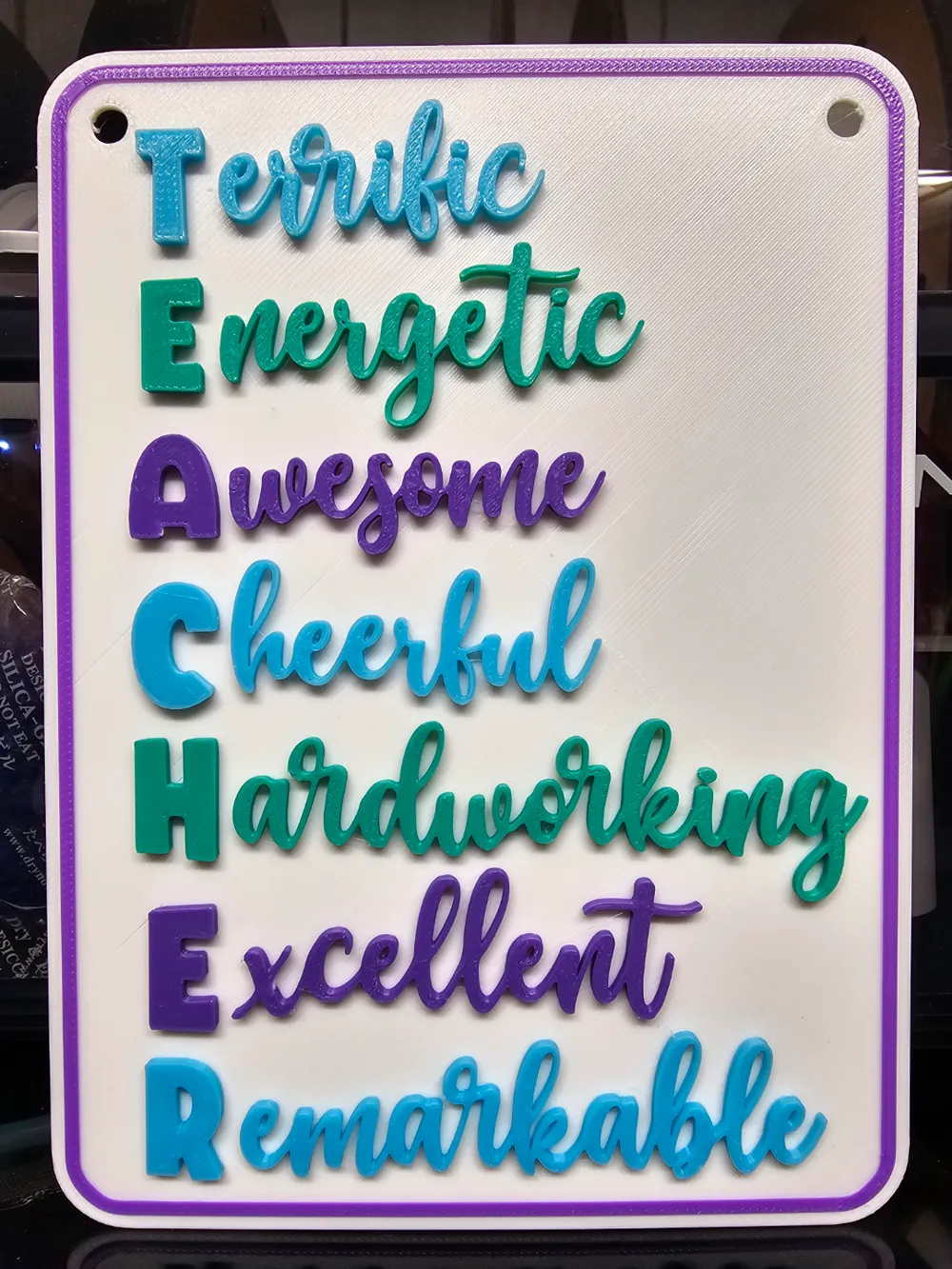 Teacher Appreciation Acrostic by Hazardousafe - MakerWorld