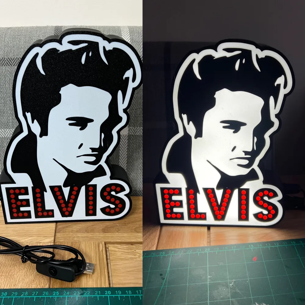 elvis led Lightbox by danielhawker03 - MakerWorld