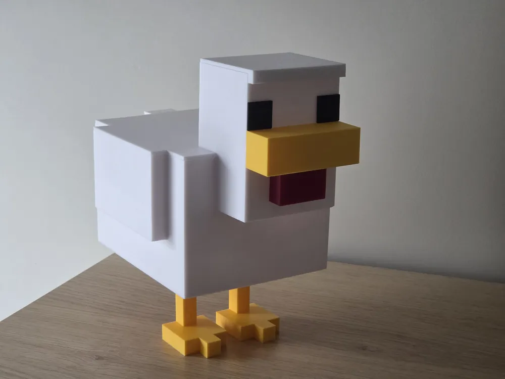 Minecraft Chicken Box (no AMS) - Free 3D Print Model - MakerWorld