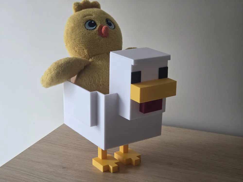 Minecraft Chicken Box (no AMS) - Free 3D Print Model - MakerWorld